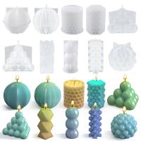 China DIY crystal dropper resin grinding tool, cylindrical sphere, lantern wave, candle placement table, silicone mold for sale