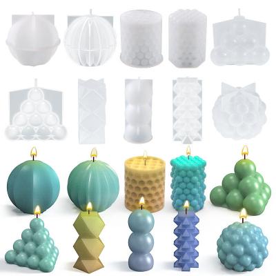 China DIY crystal dropper resin grinding tool, cylindrical sphere, lantern wave, candle placement table, silicone mold for sale