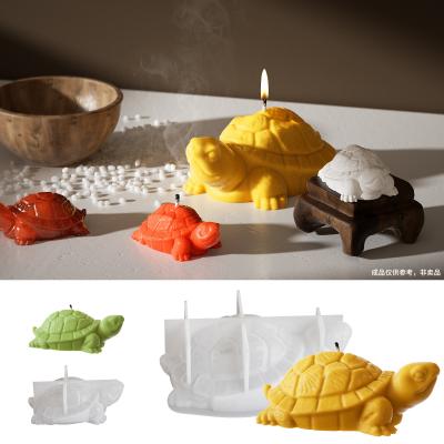 China DIY Dropping Glue 3D Stereoscopic Turtle Size Silicone Mold Aromatherapy Gypsum Candle Pendant Turtle Mold for sale