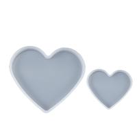 China Crystal dropper DIY self-made silicone mold for table, heart-shaped table silicone mold for sale