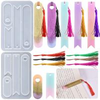 China DIY crystal dropper resin mirror oval triangular tail bookmark hanging pendant silicone mold wholesale for sale