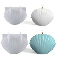 China DIY droplet size shell candle mold fan-shaped shell aromatherapy candle mirror silicone mold for sale