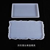 China DIY crystal dropper mold irregular shaped mold rectangular fruit tray table ornament silicone mold for sale