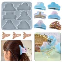 China DIY crystal dropper resin mold irregular shark hair clip patch silicone mold wholesale for sale