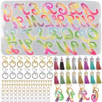 China DIY crystal dropper silicone mold shaped 26 English letter earring pendant bracelet key pendant for sale