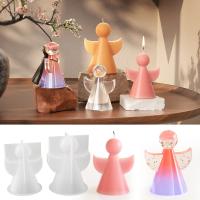 China DIY dropper resin size angel grinding tool 3D three-dimensional gypsum aromatherapy candle silicone mold wholesale for sale