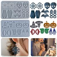 China DIY crystal dropper mold Halloween series full page earrings pendant jewelry silicone mold wholesale for sale