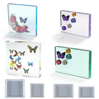 China DIY crystal dropper mold, rectangular square photo frame, table, dried flower specimen, silicone mold for sale