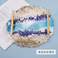 China DIY crystal dropper mold, circular lace table, coaster, desktop decoration, fruit tray, silicone mold for sale