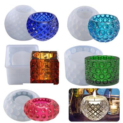 China DIY crystal dropper mold, candle potted plant, polka dot storage box, table decoration, silicone mold wholesale for sale