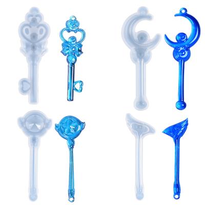 China DIY Magic Wand Silicone Mold Versatile Sakura Beauty Girl Warrior Star Moon Scepter for sale
