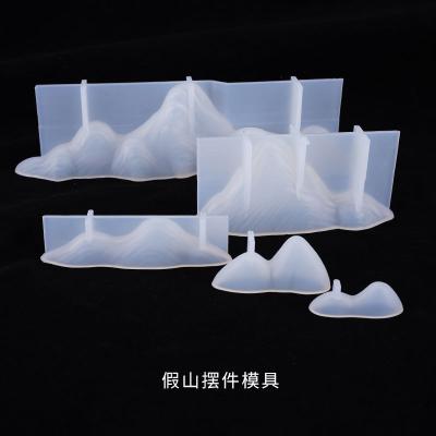 China DIY crystal dropper mold rockery ornament mold decoration table home mountain peak silicone mold for sale