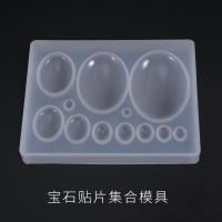 China Crystal dropper mold, gemstone patch mold, Time gemstone decoration ornament, silicone mold wholesale for sale