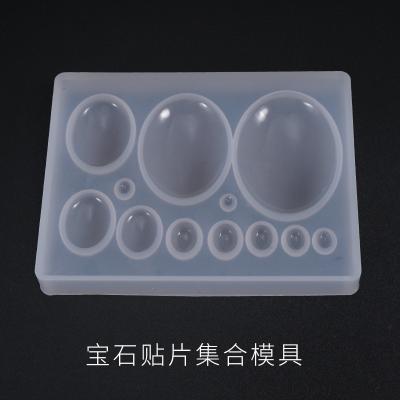 China Crystal dropper mold, gemstone patch mold, Time gemstone decoration ornament, silicone mold wholesale for sale