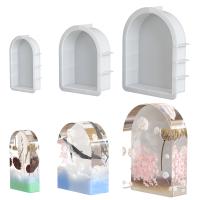 China Crystal Drip Glue Dried Flower Arch Ornament Drip Glue Mold DIY Large, Medium, Small Arch Bookshelf Silicone Mold for sale