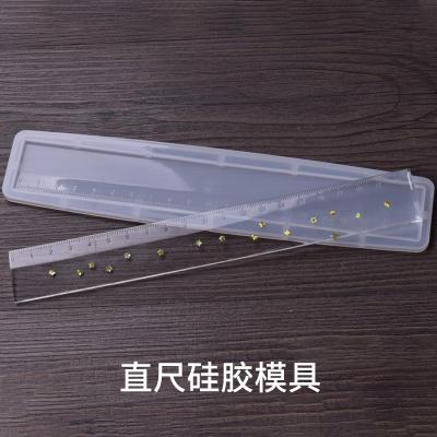 China DIY handmade ruler mold measuring tool silicone mold crystal dropper AB glue ruler mold for sale