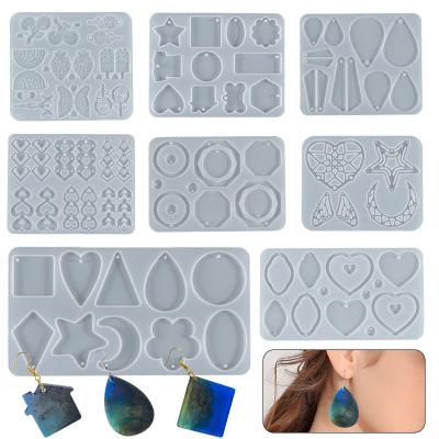 China Crystal dropper resin DIY mold irregular earrings pendant jewelry pendant hanging silicone mold for sale