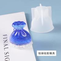 China DIY Crystal Dropping Glue Mold Money Bag Fortune Bag Creative Money Bag Zhaocai Mirror Silicone Mold for sale
