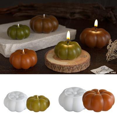 China Pumpkin Aromatherapy Candle Decoration Decoration Dropping Mold DIY Halloween Series Candle Silicone Mold for sale