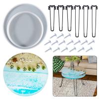 China DIY crystal dropper resin grinding tool, large circular table decoration, river table making, silicone mold for sale