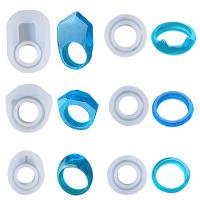 China DIY Crystal Dropping Gel Mold Irregular Cut Surface Simple Cat Ear Ring Silicone Mold for sale