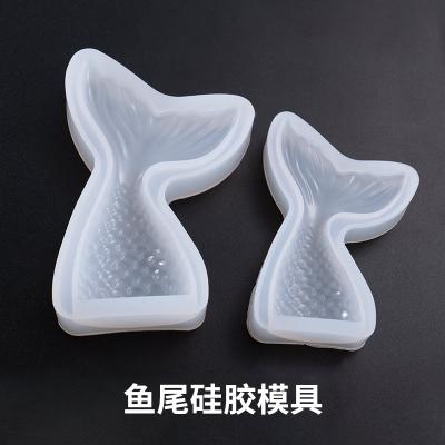 China DIY crystal dropper silicone mold large and small fish tail ornament silicone grinding tool Easter for sale