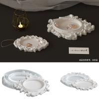 China European style palace retro relief pattern storage tray, DIY oval photo frame, silicone mold for sale