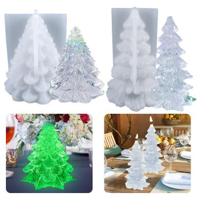 China DIY crystal dropper mold 3D Christmas tree candle stand decoration silicone mold spot wholesale for sale
