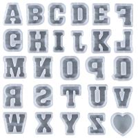 China DIY crystal dropper mold 26 large letter table decoration silicone mold spot wholesale for sale