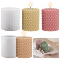 China Crystal dropper cylinder aromatherapy candle bubble bead wave point table DIY gypsum ornament silicone mold for sale