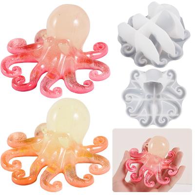 China DIY crystal dropper epoxy resin ocean octopus octopus octopus mirror silicone mold table decoration for sale