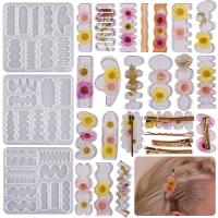 China DIY crystal dropper resin mirror hair clip accessories irregular collection hair accessories silicone mold for sale