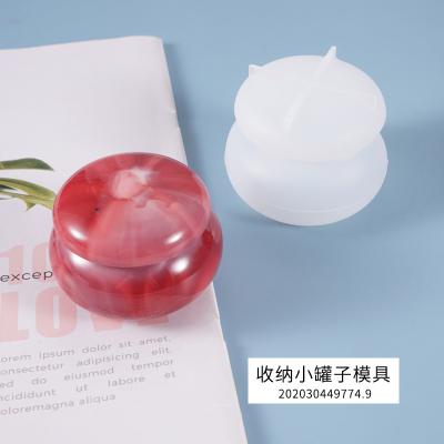 China DIY Crystal Dropping Gel Mold Rouge Lipstick Jar Decoration Small Jar Storage Box Silicone Mold for sale