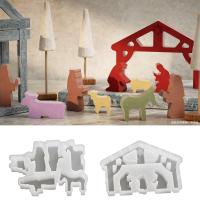China Easter pastry, birth, prayer, worship, ornament, drip glue, plaster mold, prayer, house, candle holder, silicone mold for sale