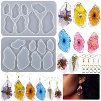 China DIY Mirror Dropping Resin Earrings Pendant Silicone Mold Geometric Plane Earrings Keychain Grinding Tool for sale