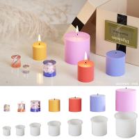 China Crystal resin multi specification cylindrical dropper mold DIY aromatherapy gypsum candle pillar silicone mold for sale