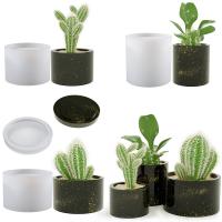 China Crystal Drip Glue DIY Resin Aromatherapy Gypsum Storage Box Silicone Mold Large Flower Pot Cup Grinding Tool for sale