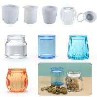 China DIY dropper sealing bottle sealing can mold striped cylindrical sealing bottle storage box silicone mold for sale