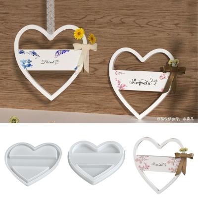 China Aromatherapy Love Pendant Silicone Mold DIY Heart shaped Hollow Jewelry Pendant Dropping Mold for sale
