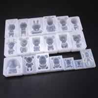 China DIY crystal dropper mold semi three-dimensional violent bear sleep baby drooping ear rabbit collection silicone touch tool for sale