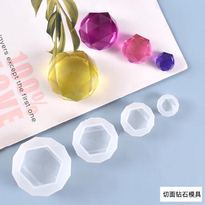 China DIY Crystal Dropping Glue Mold High Mirror Surface Diamond Pendant Jewelry Silicone Mold Spot Wholesale for sale