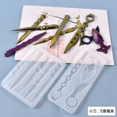 China DIY crystal dropper mold hanging decoration keychain table defense toy silicone mold wholesale for sale