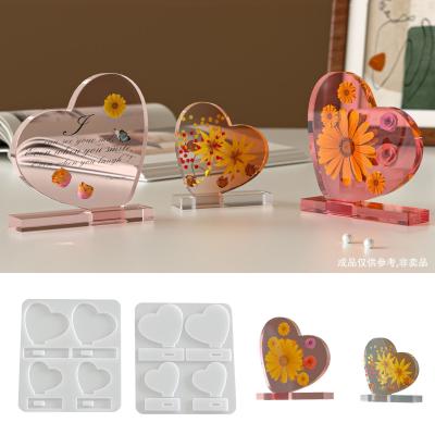 China DIY dropper glue love big head sticker photo frame socket table dried flower decoration hand drawn ornament silicone mold for sale
