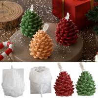 China DIY Pinecone Candle Silicone Mold Christmas Tree Pendant Dropping Glue Nightlight Decoration Aromatherapy Gypsum Ornament Cross border for sale
