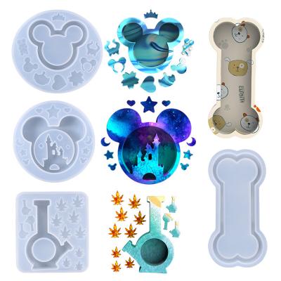 China DIY crystal dropper mold sand test tube bottle castle dog bone sand silicone mold for sale