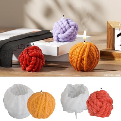 China Fried Dough Twists wool ball aromatherapy candle silicone mold ins aerogypsum table wool ball glue dripping mold for sale