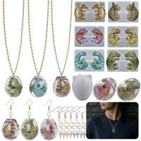 China DIY Gel Dinosaur Egg Egg Pendant Dragon Baby One Piece Starry Sky Ball Pendant Earrings Silicone Mold for sale