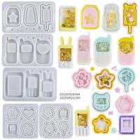 China DIY Drip Glue Sand Grinding Tool Rabbit Phone Love Flower Cat Claw Sand Keychain Silicone Mold for sale
