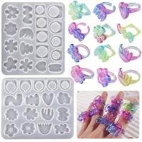 China DIY crystal drop adhesive ring silicone mold mirror shaped flower ring jewelry drop adhesive grinding tool for sale
