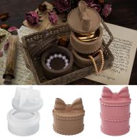 China Dropping Glue Oval Boat Flowerpot Silicone Mold DIY Gypsum Storage Bowl Candle Cup Container Ornament Grinding for sale